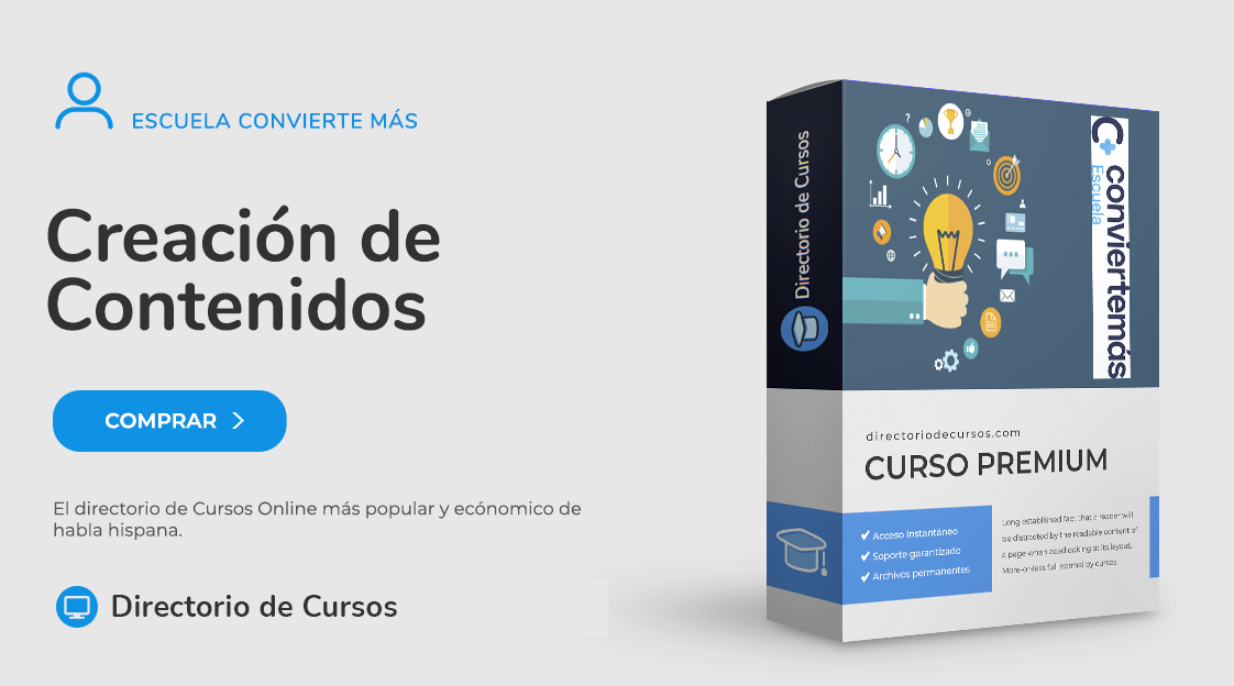 Creación de Contenidos – Escuela Convierte Más - Directorio de Cursos